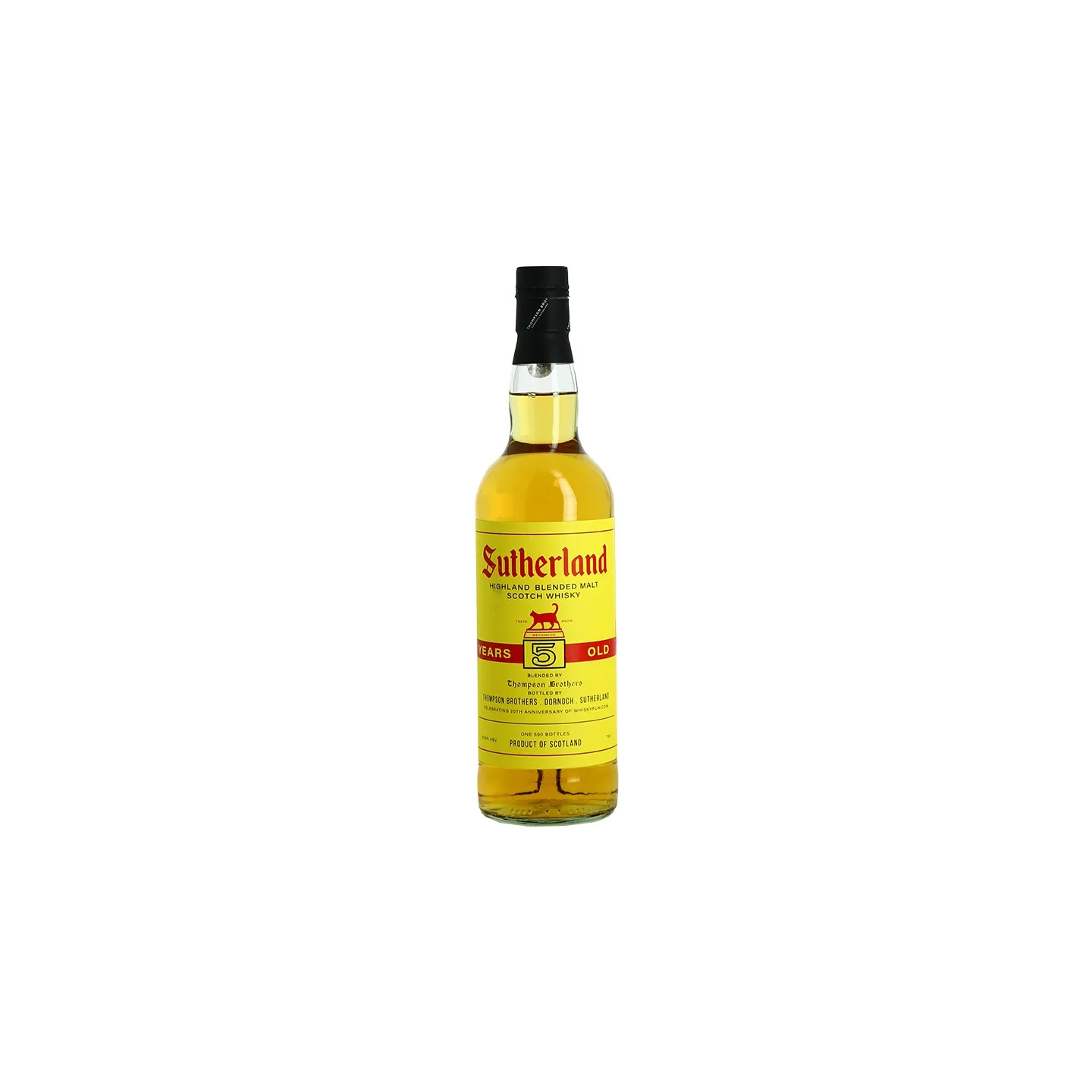 achat SUTHERLAND Highland Blended Malt Whisky de 5 ans THOMPSON ...